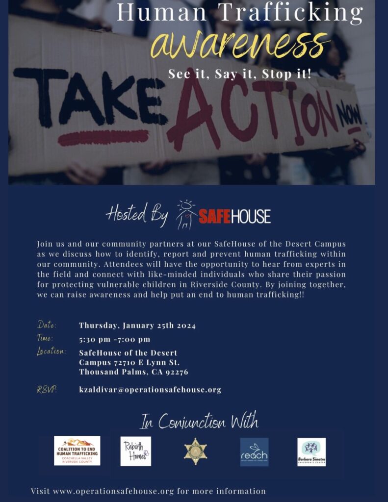 Human Trafficking Awareness Event Hosted at SafeHouse of the Desert ...